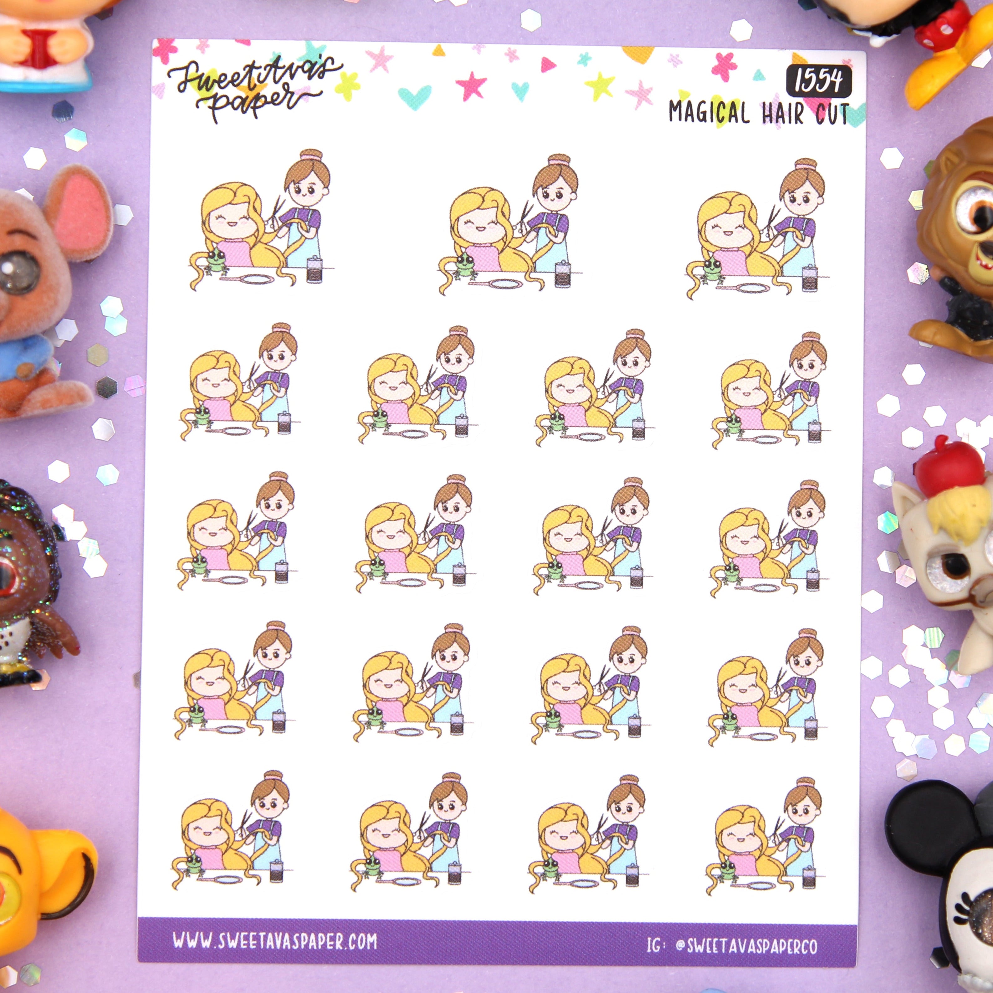 Magical Hair Cut Planner Stickers - Magical Planner Stickers - Magical ...