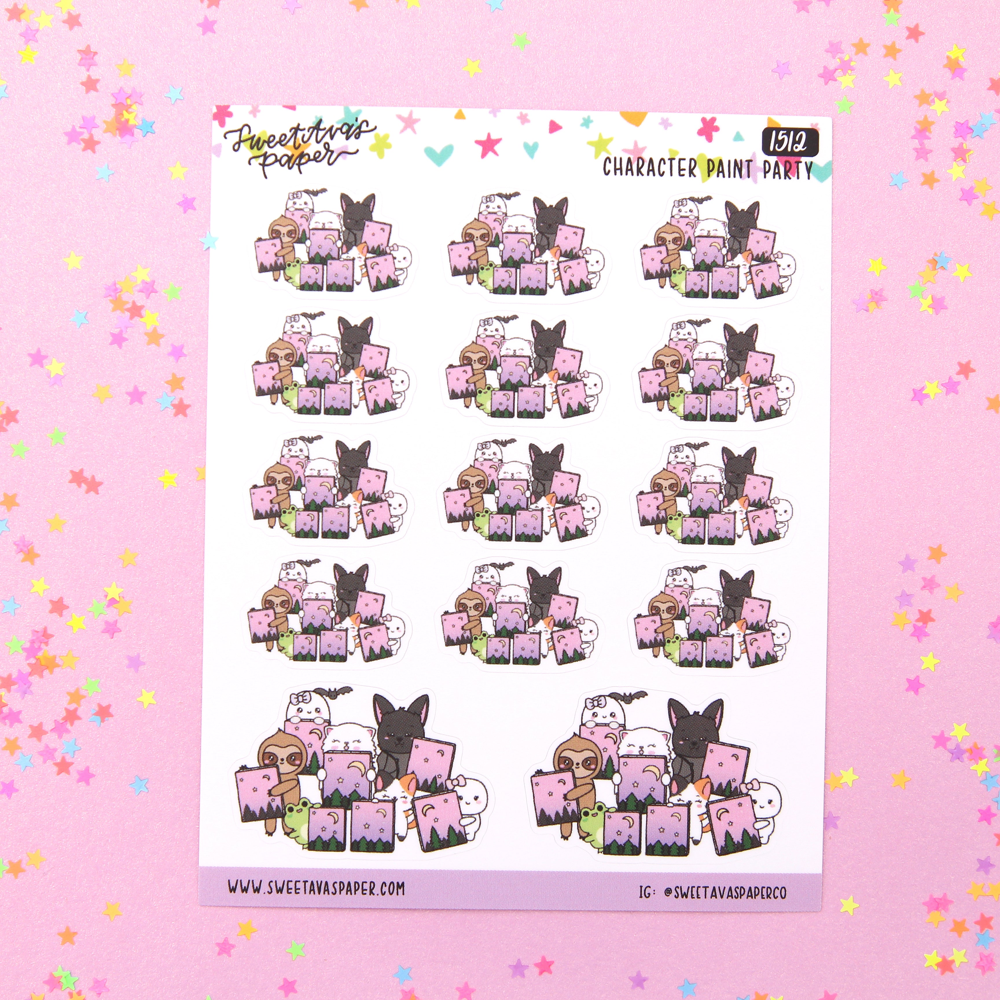Paint Night Planner Stickers - All Characters [1512] – Sweet Ava’s Paper